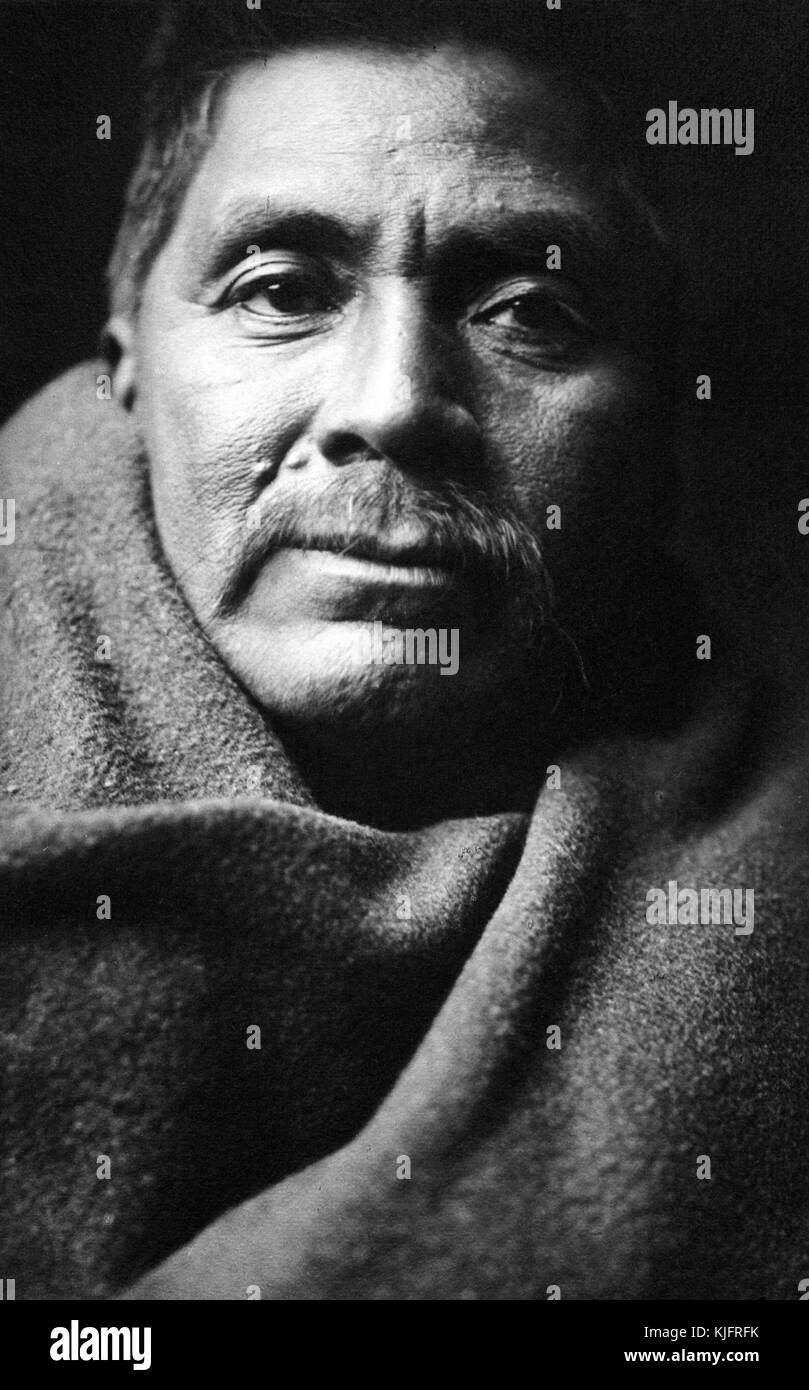 A photographic portrait of Carlos Rios, he was the chief of the Tohono ...