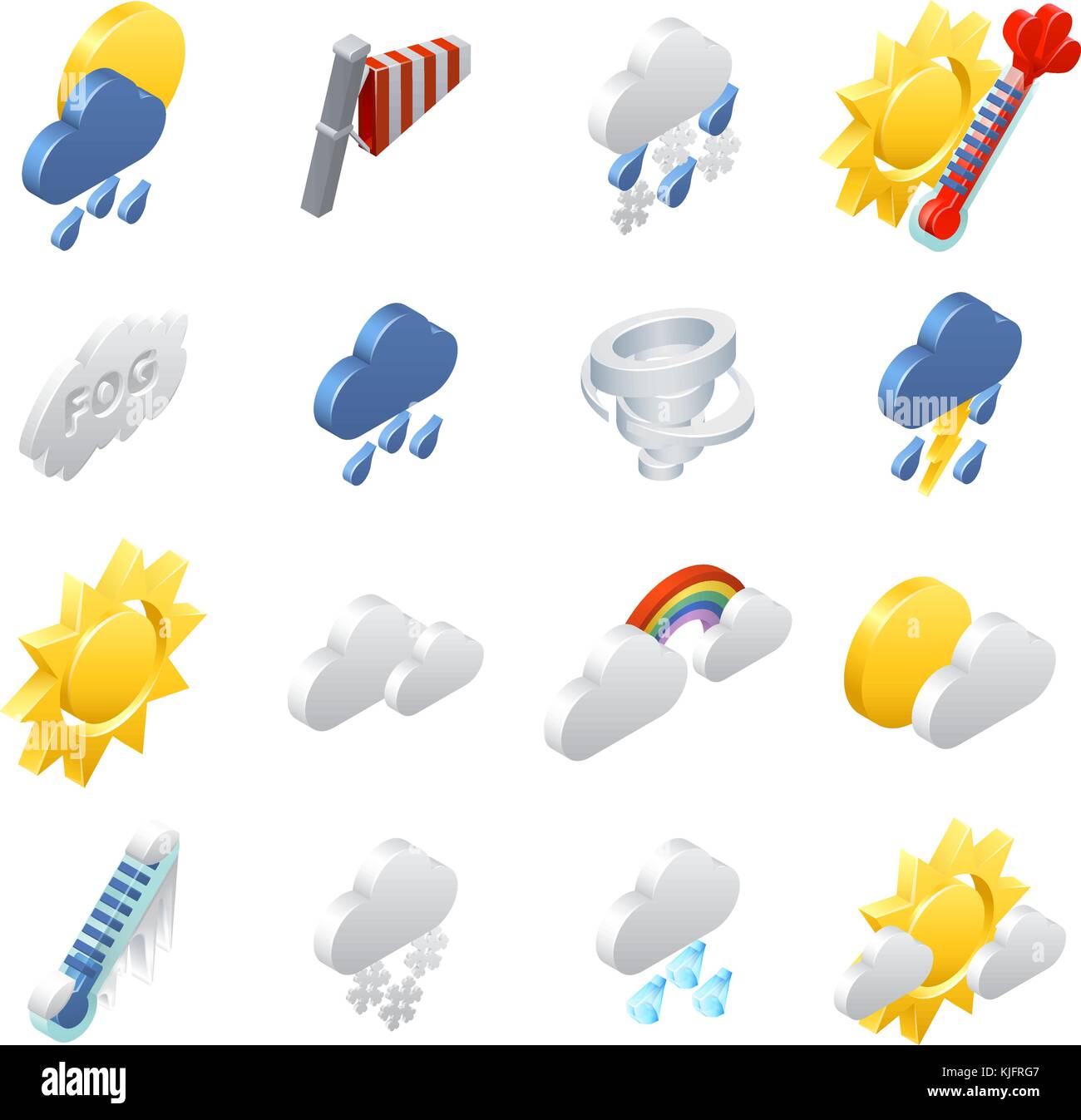 Weather icons set sun hi-res stock photography and images - Alamy