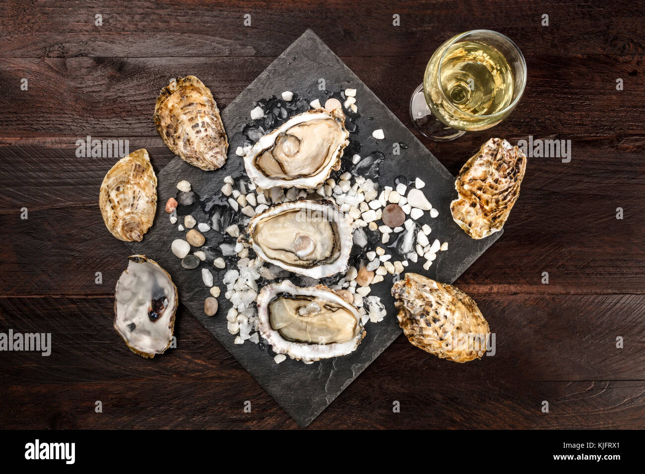 White wine oysters photo hi-res stock photography and images - Alamy