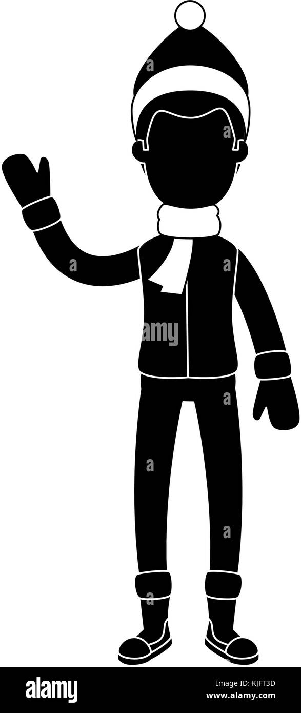 young man with winter clothes vector illustration design Stock Vector ...