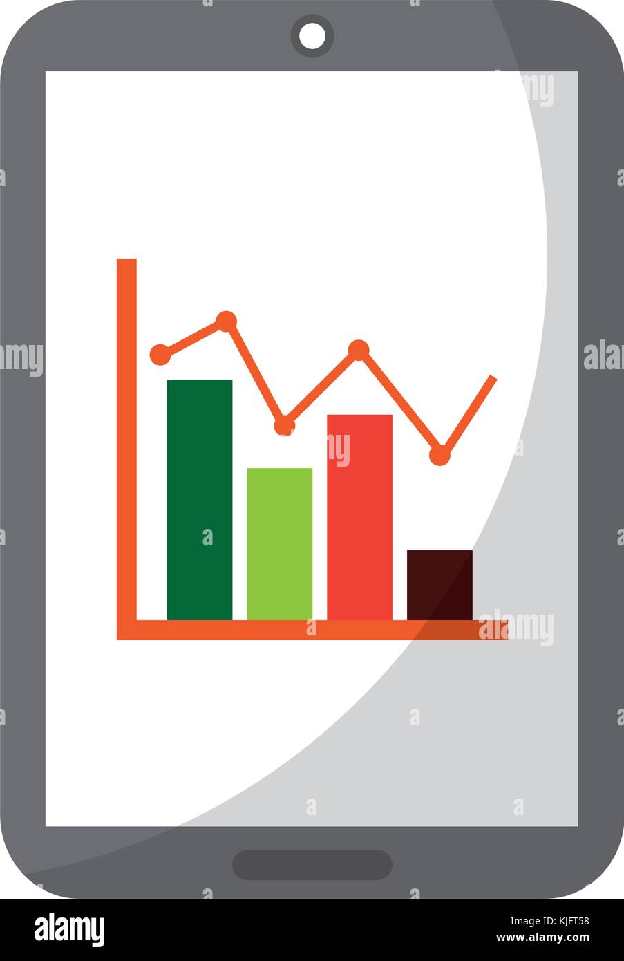 mobile graph statistic business device technology Stock Vector Image ...