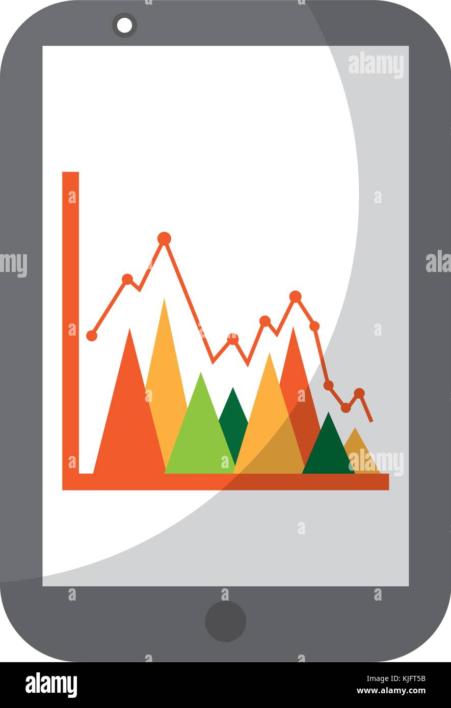 mobile business graph chart device technology Stock Vector Image & Art ...