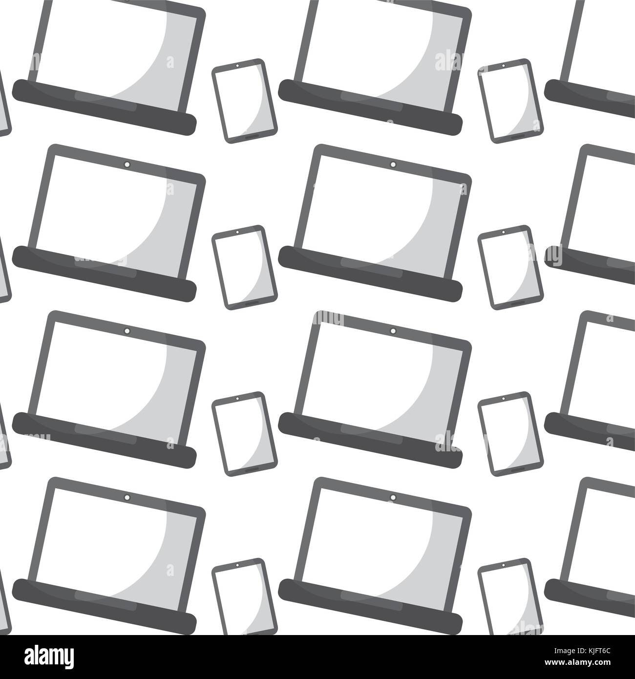 seamless pattern laptop mobile device technology design Stock Vector ...