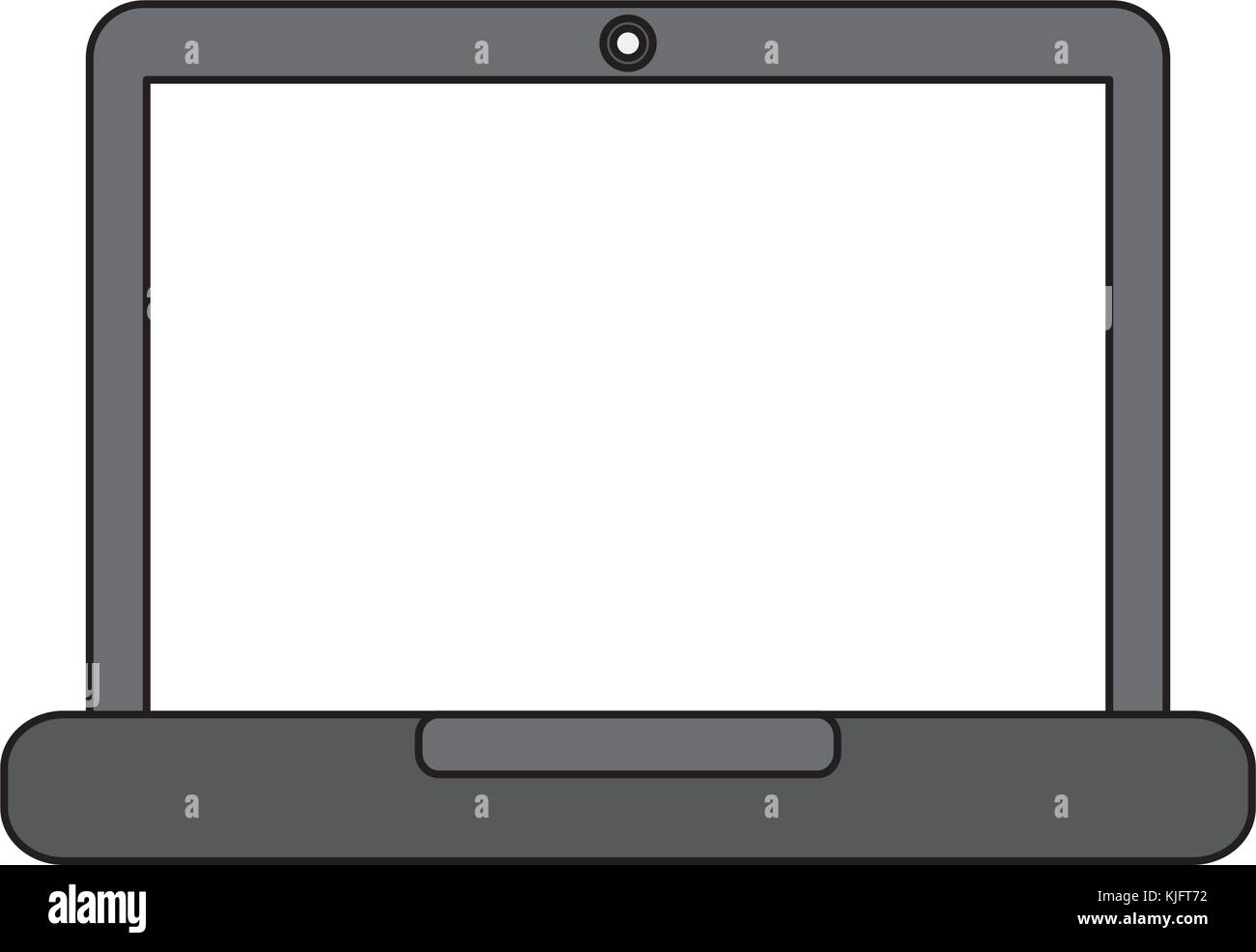 laptop computer device technology digital screen Stock Vector Image ...