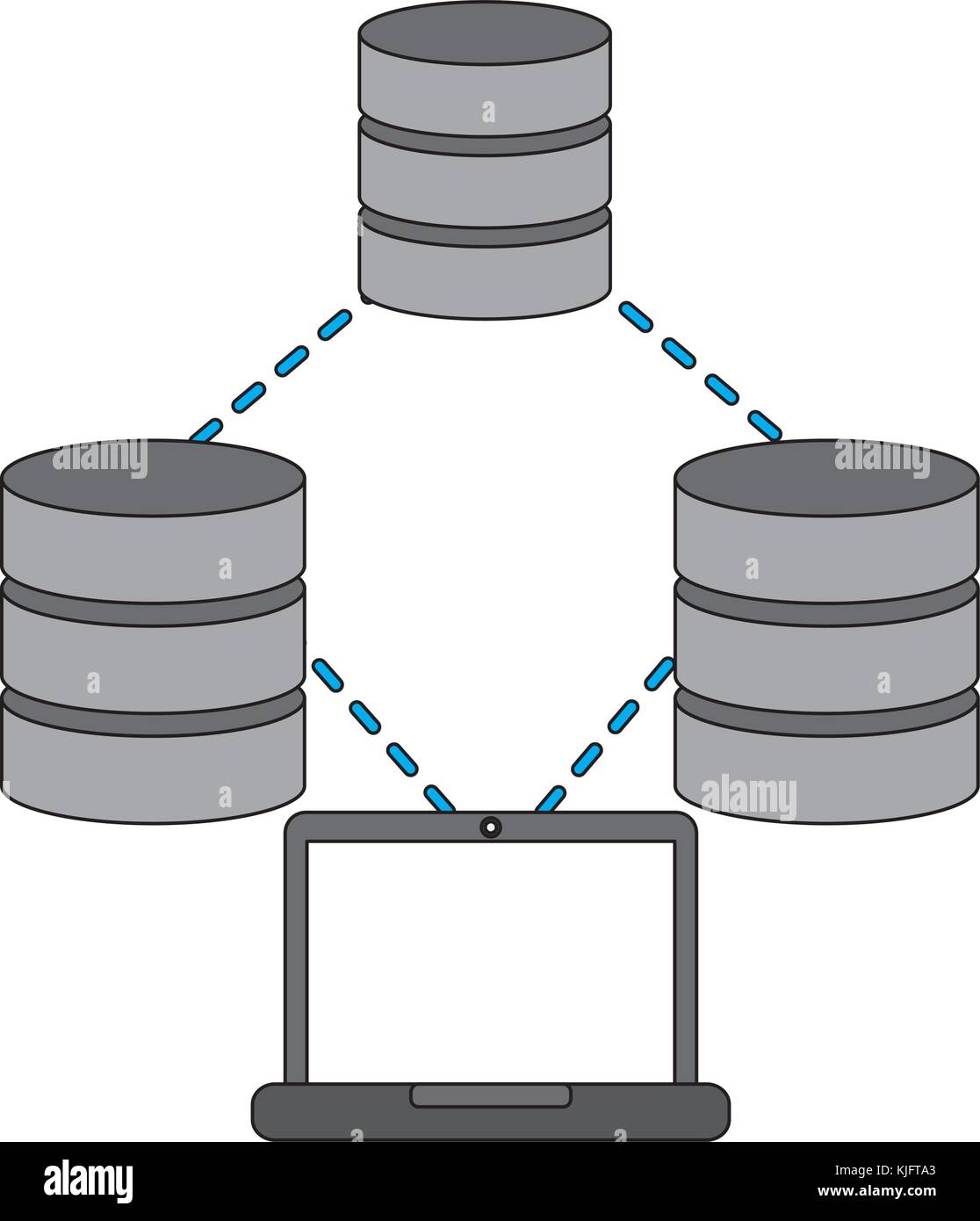 laptop technology data base center connection storage and process Stock ...