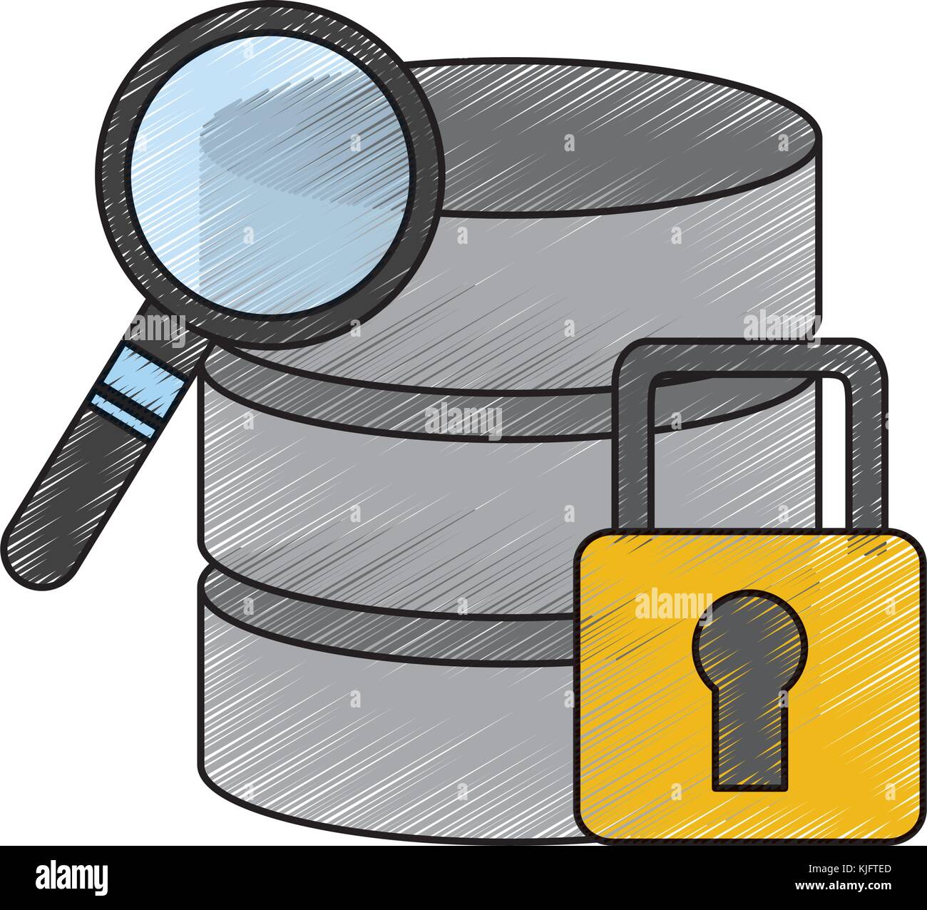 database search safety lock data center icon image Stock Vector Image ...