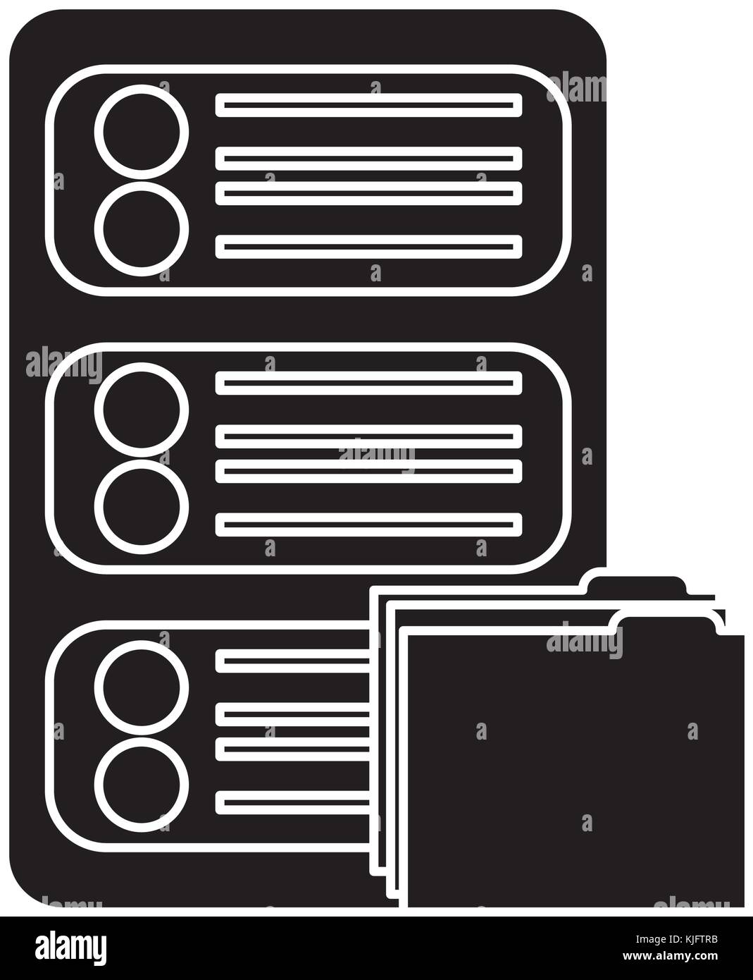 server with file folder web hosting icon image Stock Vector Image & Art ...