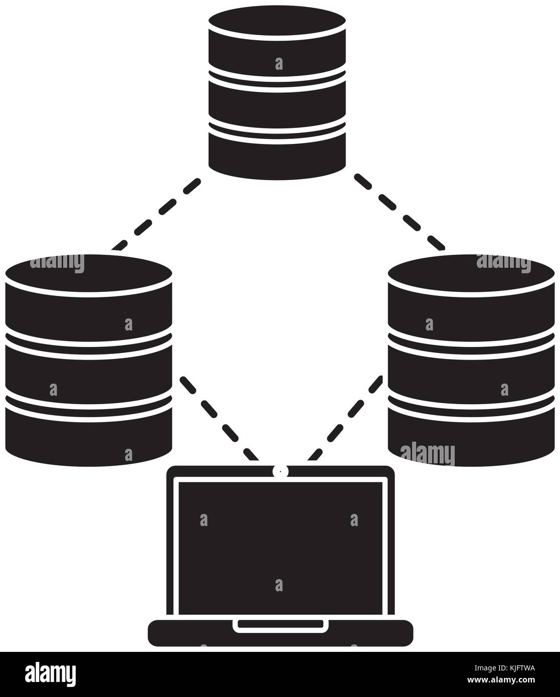 databases with laptop data center icon image Stock Vector Image & Art ...