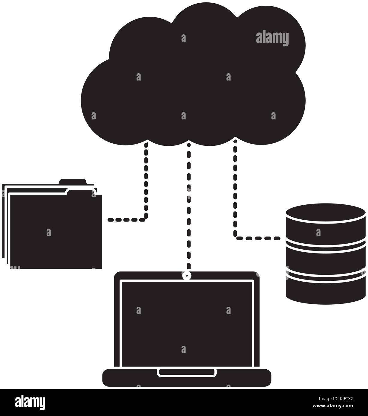 cloud storage with laptop computer icon image Stock Vector Image & Art ...