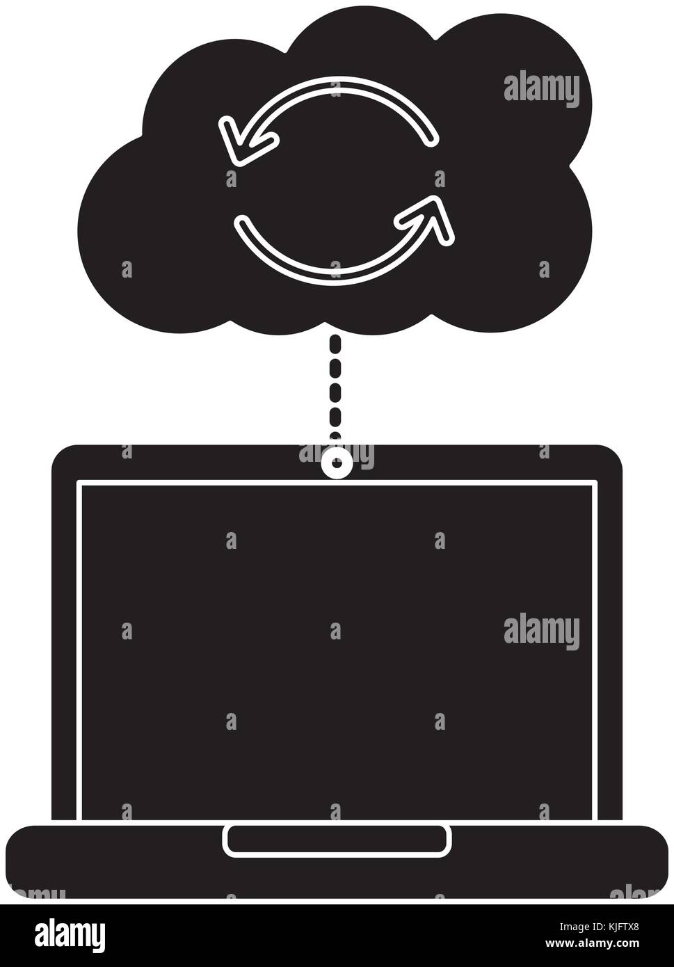 cloud storage with laptop computer icon image Stock Vector Image & Art ...