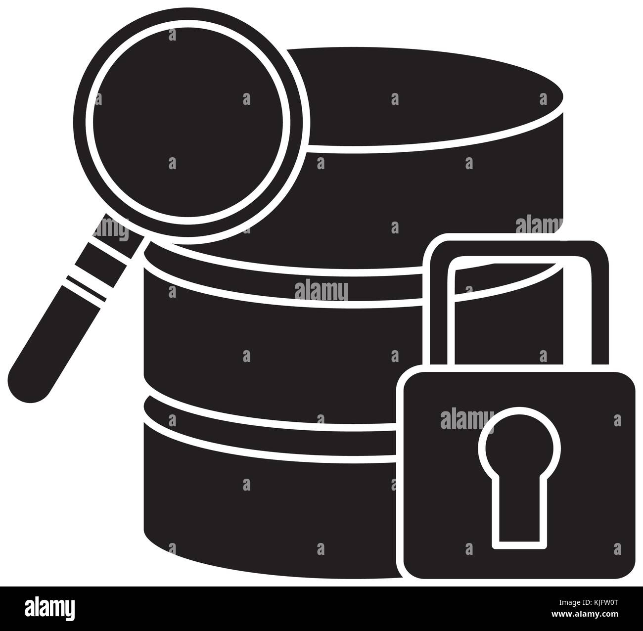 database search safety lock data center icon image Stock Vector Image ...