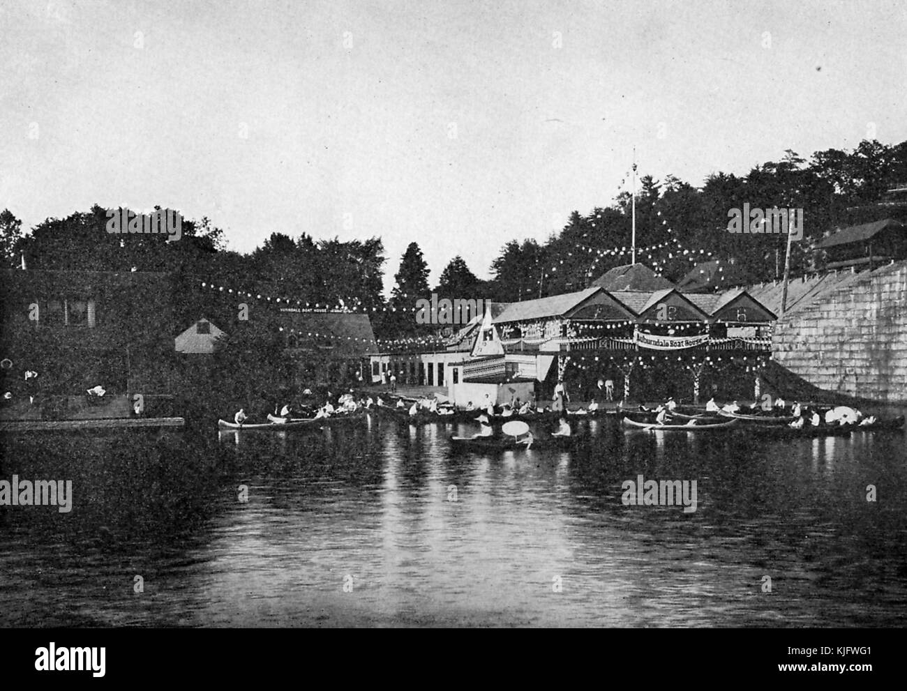 Boat house club house Black and White Stock Photos & Images - Alamy