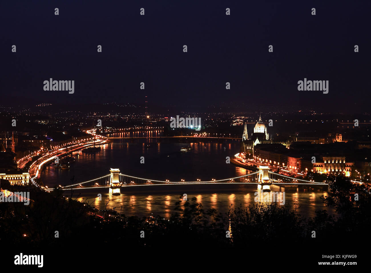 Budapest by night - Cityscape - Hungary Stock Photo - Alamy