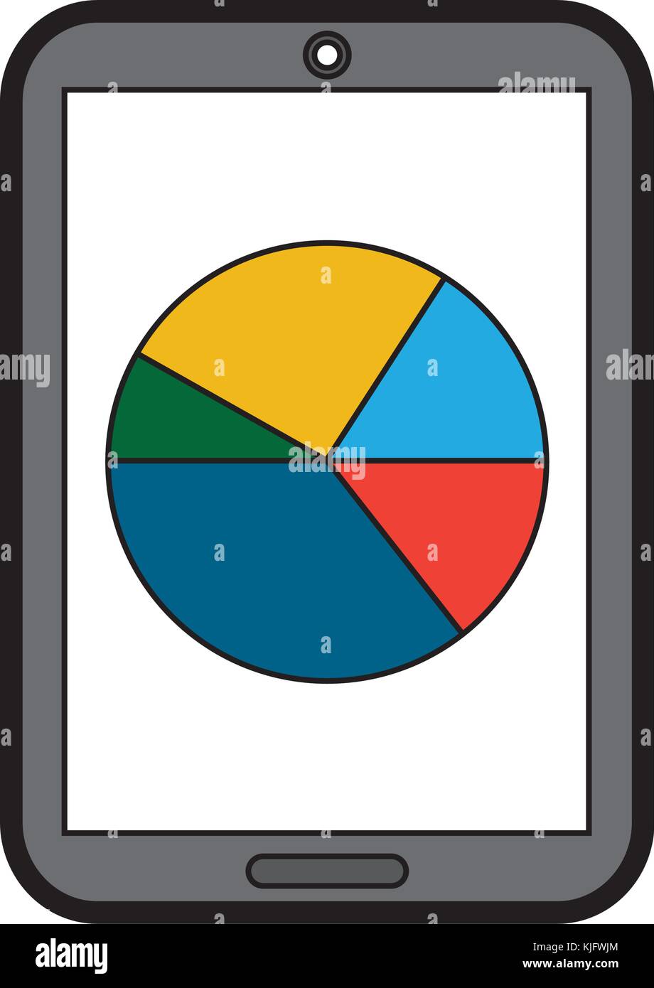 mobile statistic diagram chart device technology Stock Vector Image ...