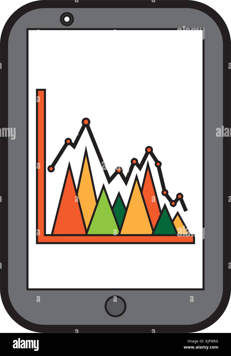 mobile business graph chart device technology Stock Vector Image & Art ...