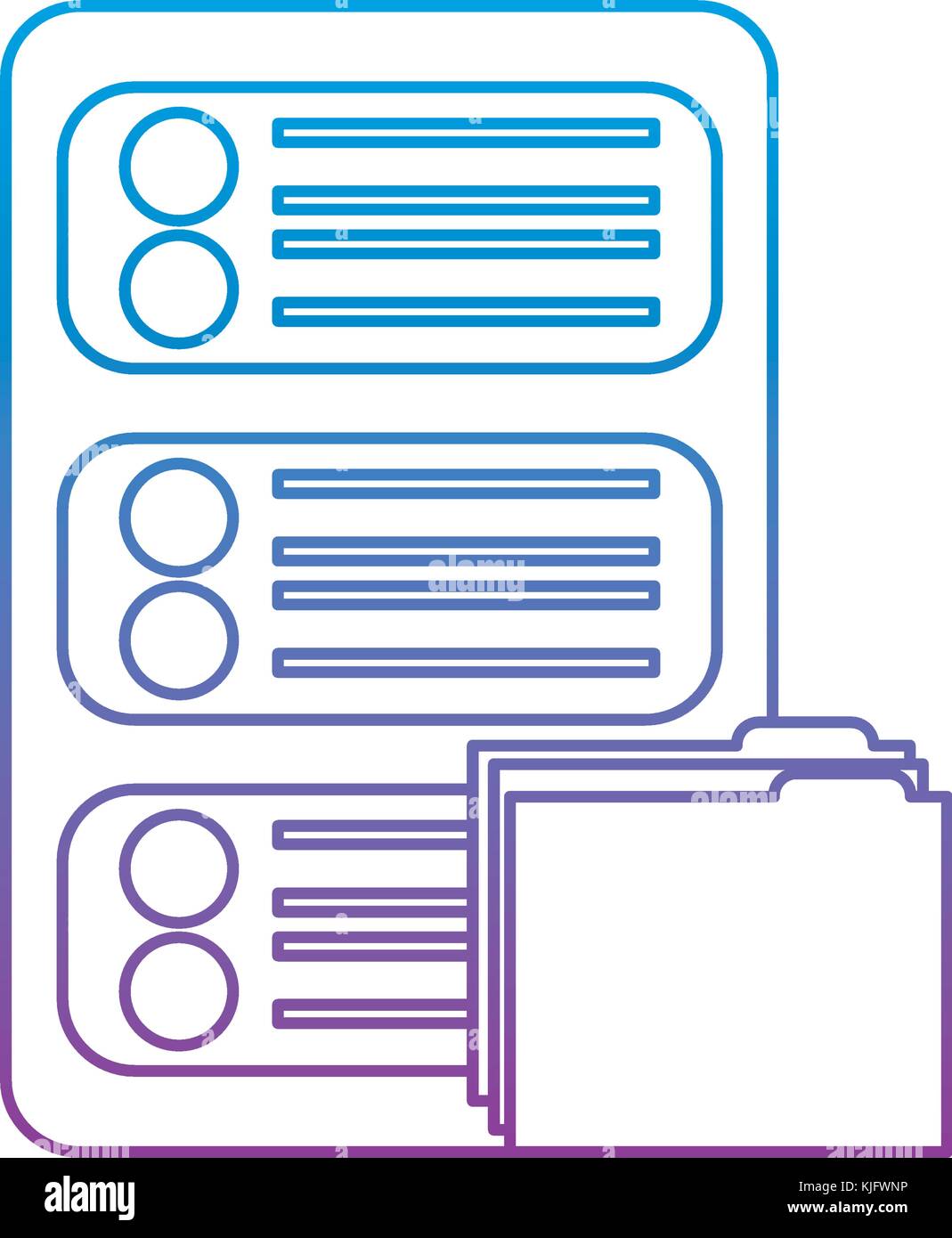 data center server folder file document organize Stock Vector Image ...