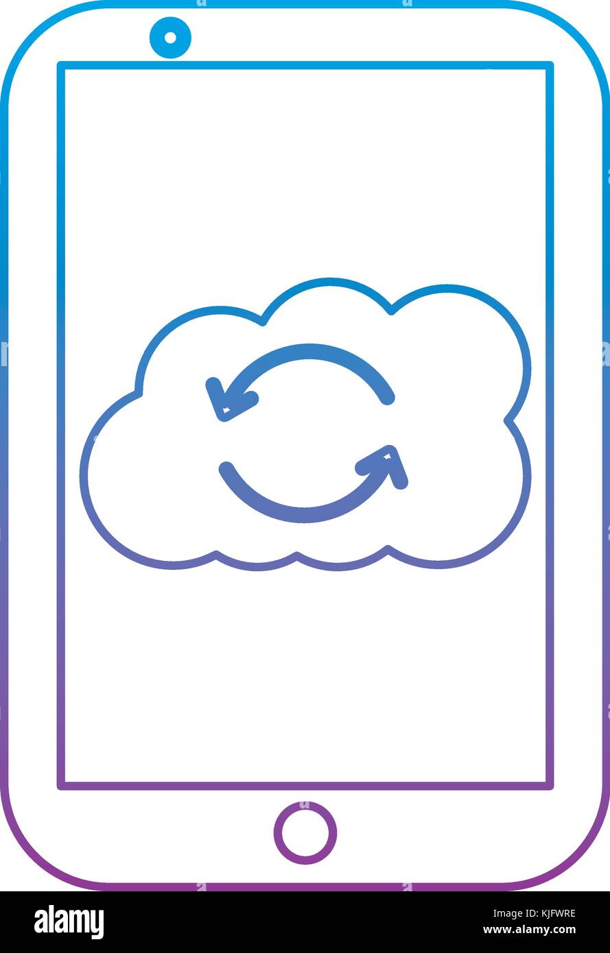 mobile cloud storage hosting system process Stock Vector Image & Art ...