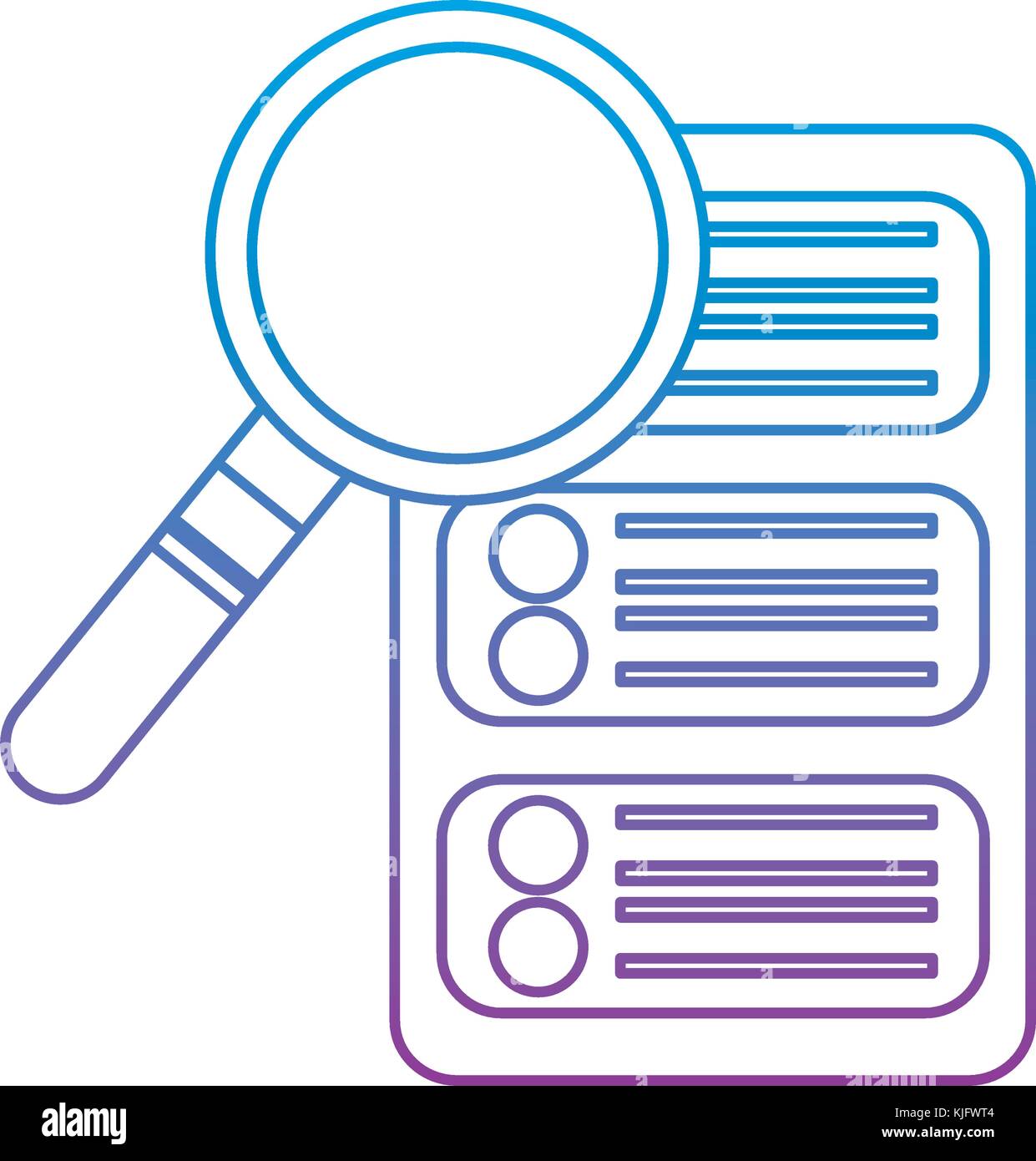 data base center server magnifier search system technology Stock Vector ...
