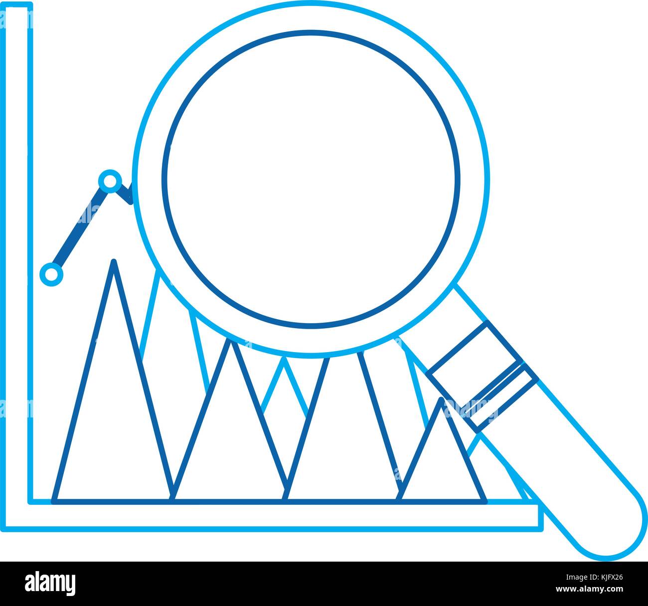 diagram graph statistic and magnifier search Stock Vector Image & Art ...