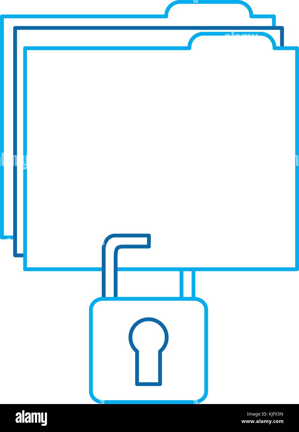 file folder with safety lock icon image Stock Vector Image & Art - Alamy