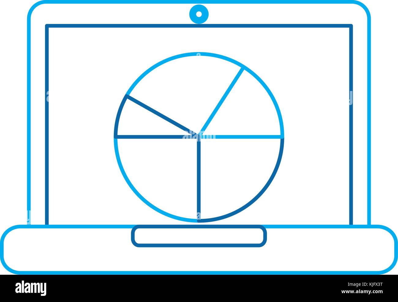 Laptop pie chart Stock Vector Images - Alamy