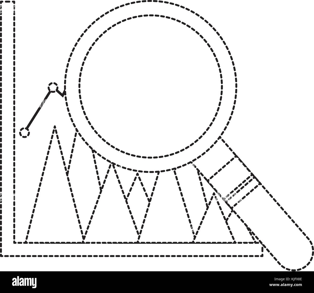 Graph magnifying glass Black and White Stock Photos & Images - Alamy