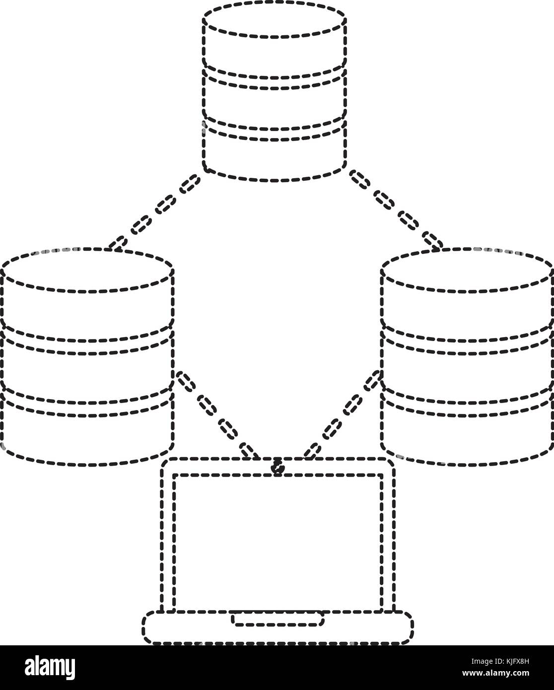 databases with laptop data center icon image Stock Vector Image & Art ...