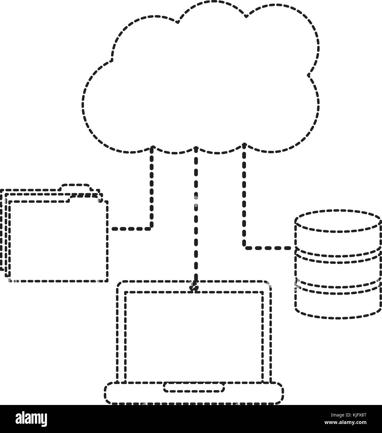 cloud storage with laptop computer icon image Stock Vector Image & Art ...