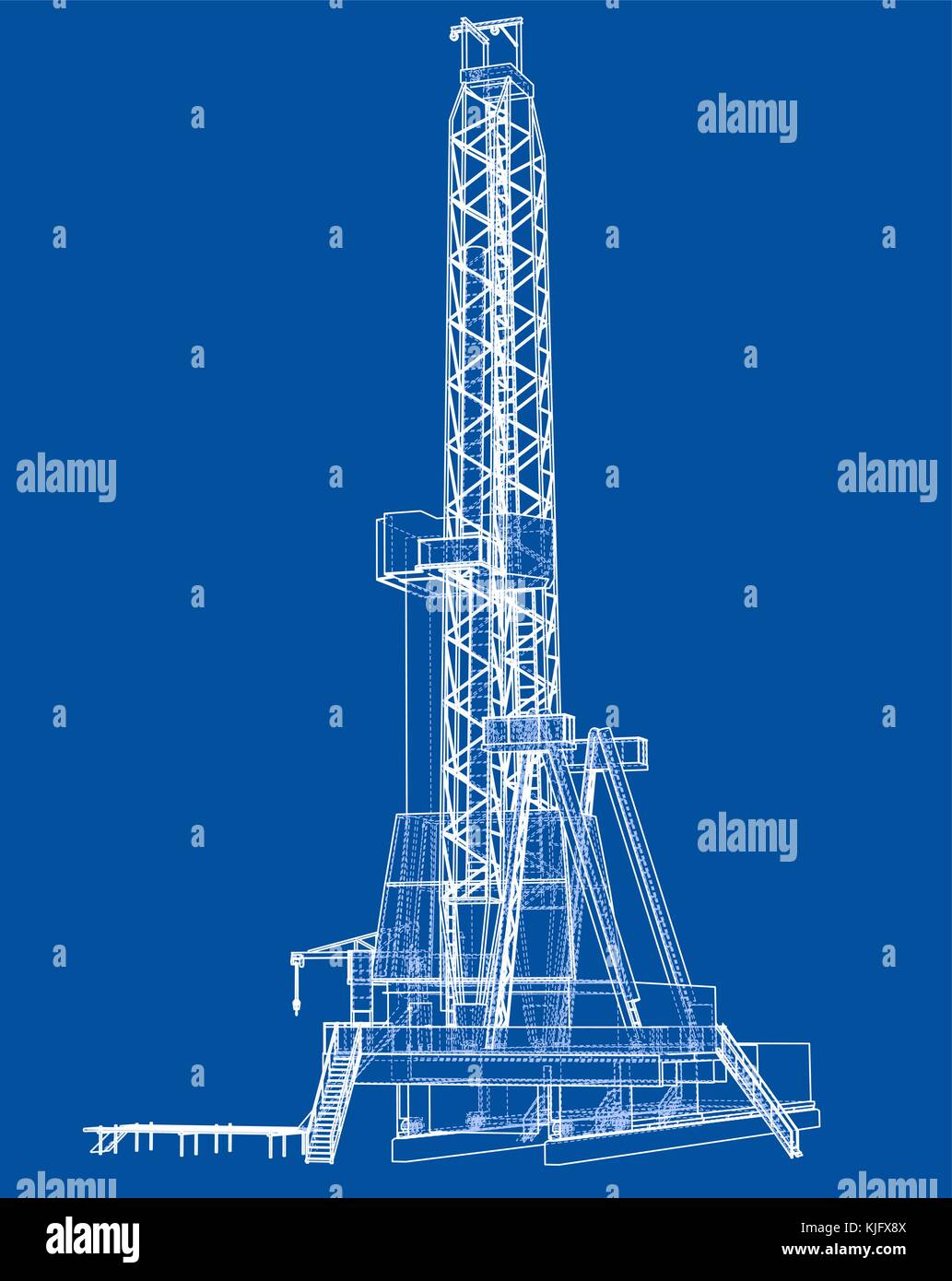 Oil rig. Detailed vector illustration Stock Vector Image & Art - Alamy