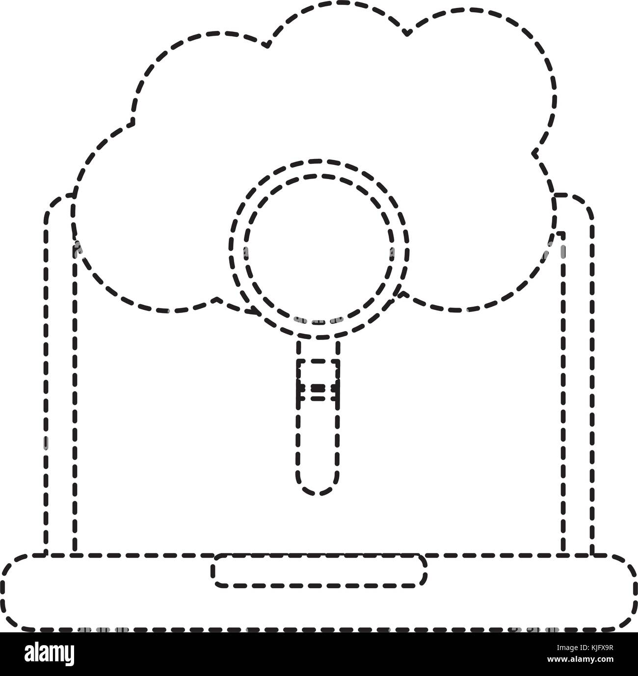 cloud storage with laptop computer icon image Stock Vector Image & Art ...
