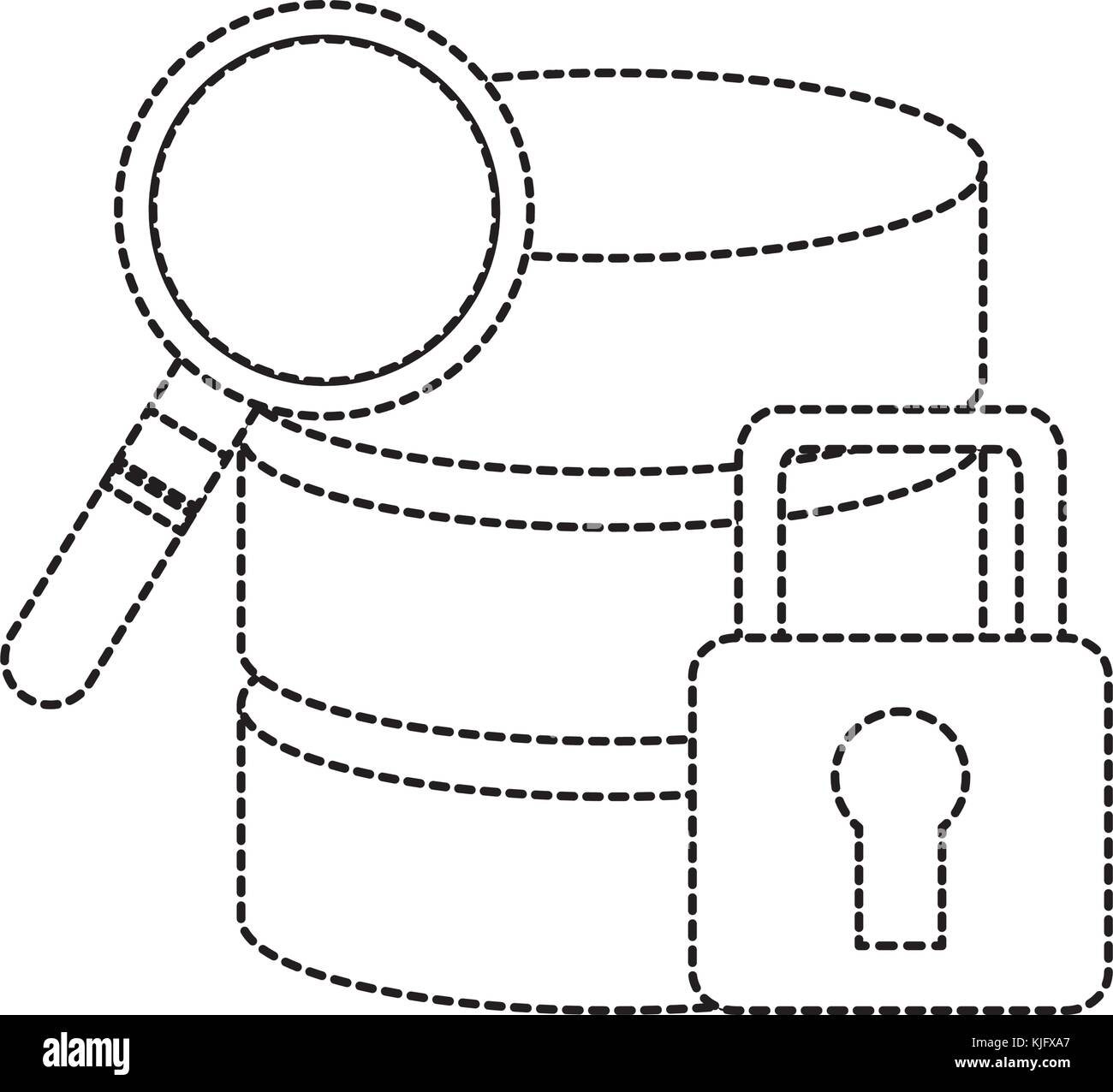 database search safety lock data center icon image Stock Vector Image ...