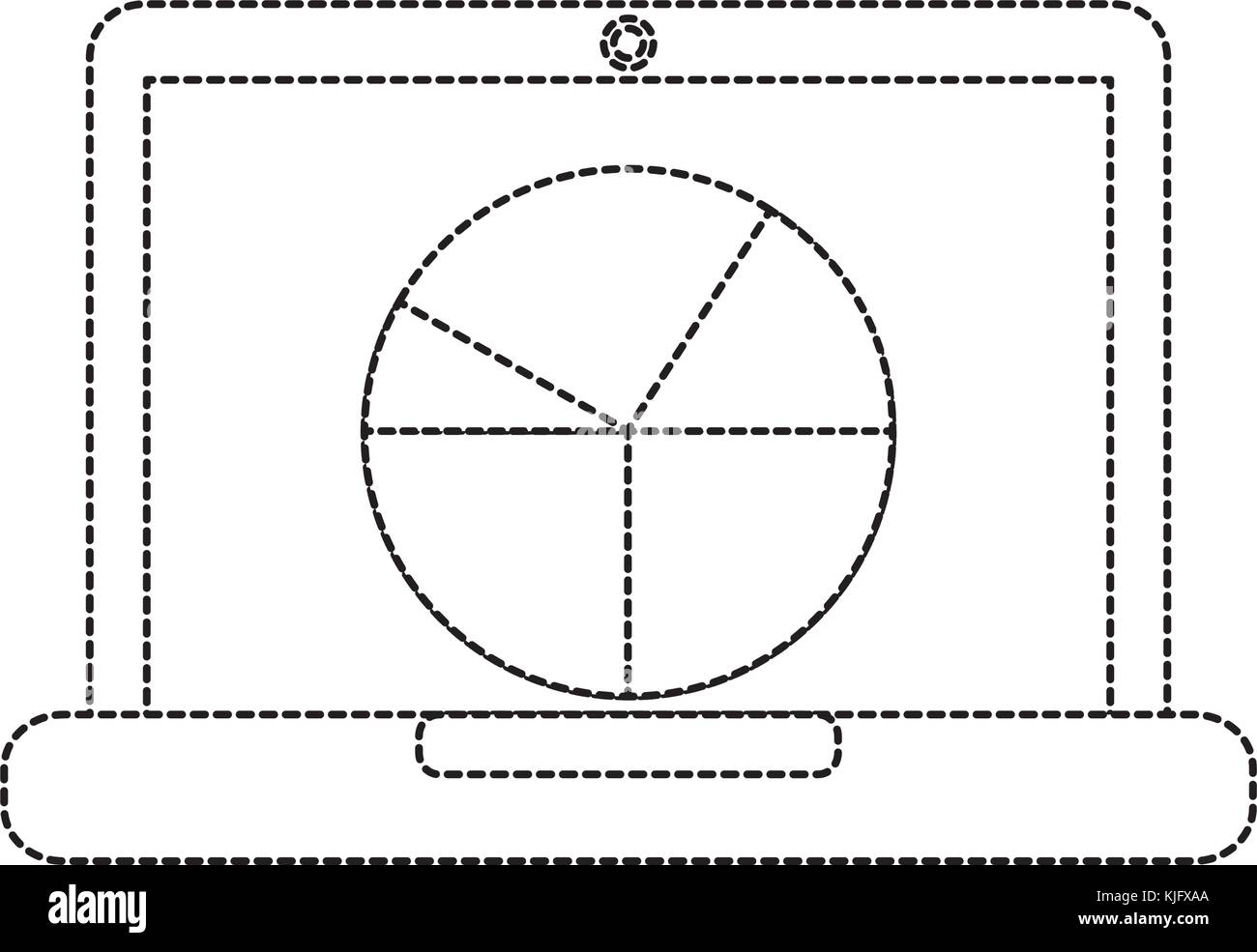 Laptop pie chart Stock Vector Images - Alamy
