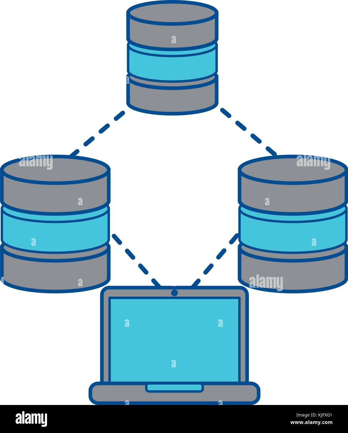 databases with laptop data center icon image Stock Vector Image & Art ...
