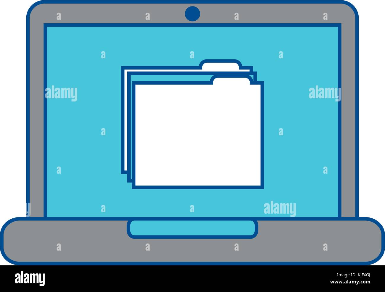 file folder on laptop screen icon image Stock Vector Image & Art - Alamy