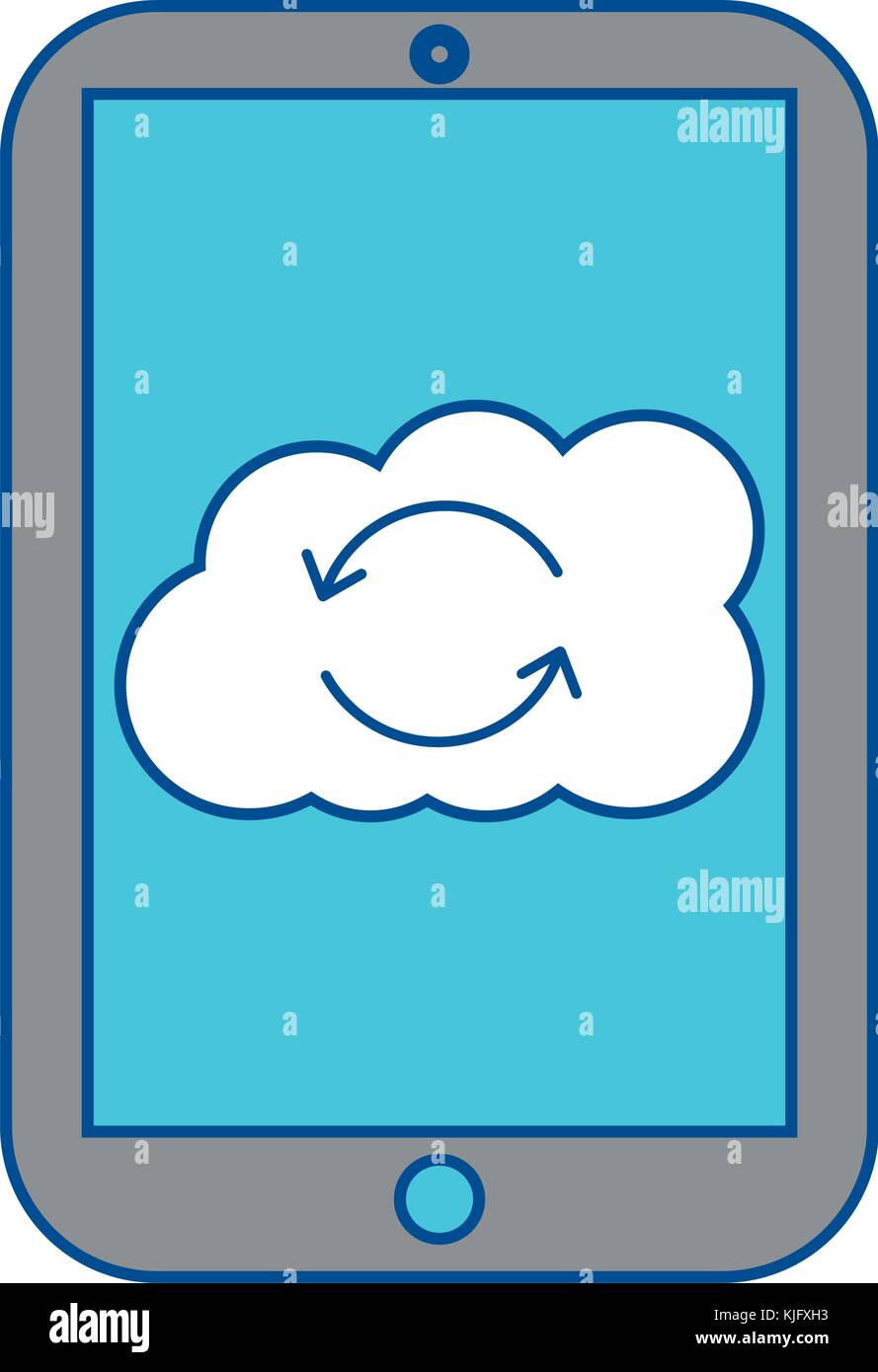 mobile cloud storage hosting system process Stock Vector Image & Art ...