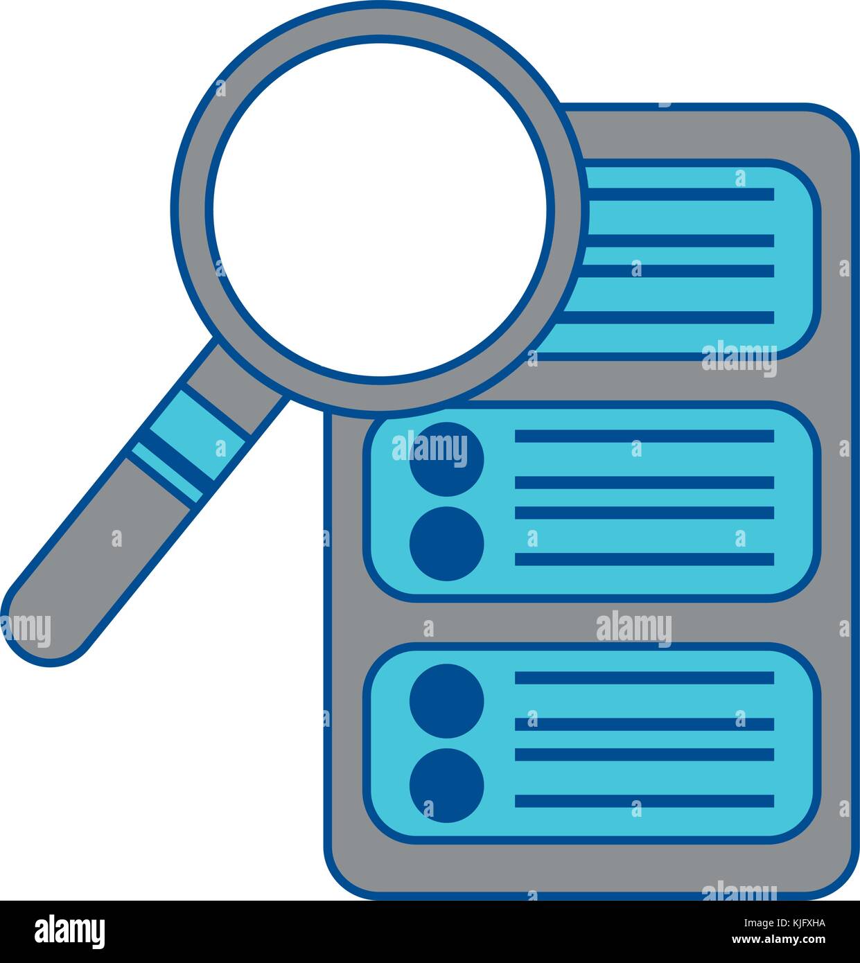 data base center server magnifier search system technology Stock Vector ...