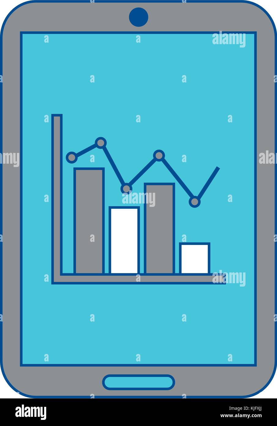 mobile graph statistic business device technology Stock Vector Image ...