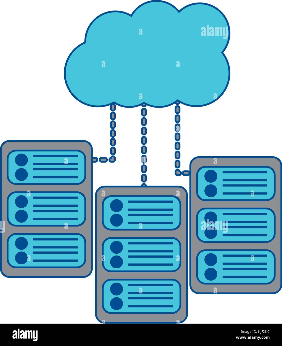 set of data base server cloud connect binary development process Stock ... set of data base server cloud connect binary development process Stock ...