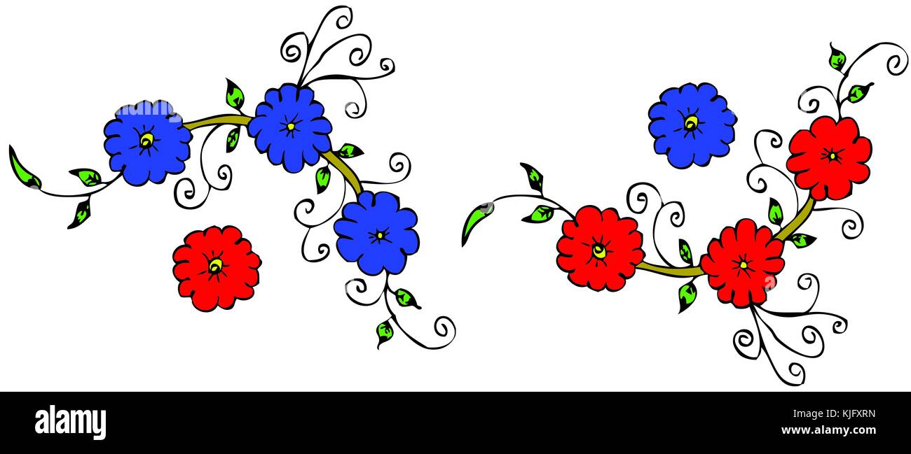 Flower border design hi-res stock photography and images - Alamy