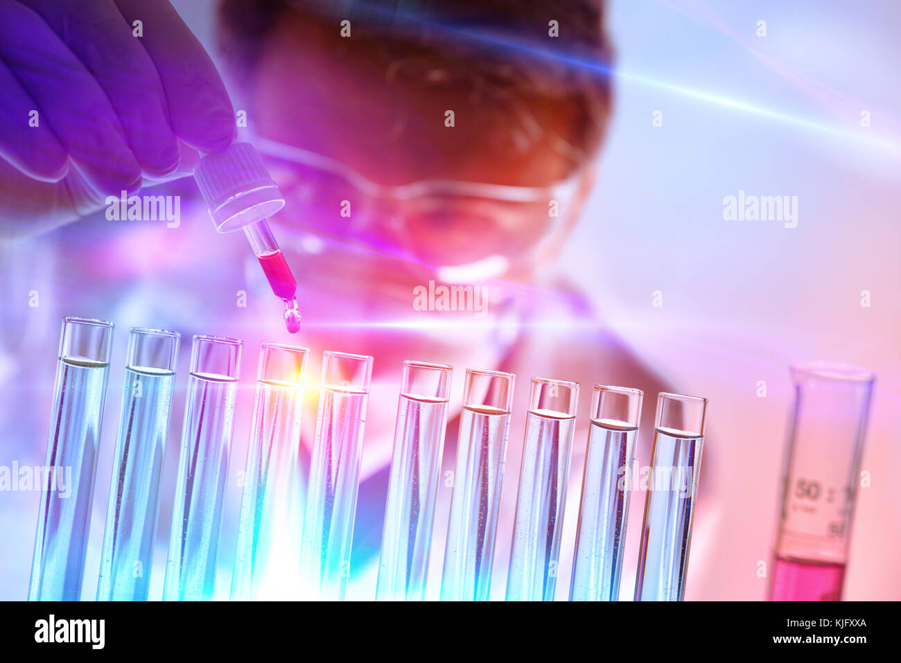 Chemical equipped with protective elements analyzing different ...