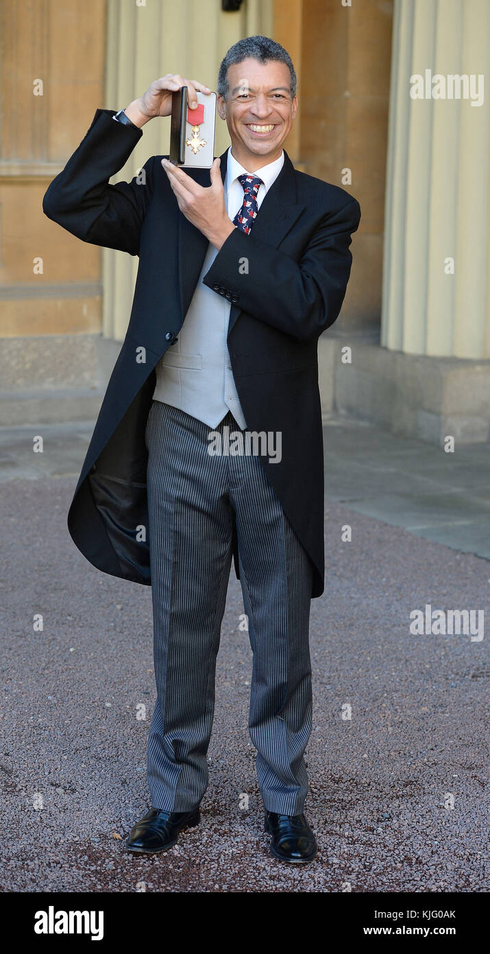 Roderick Williams after receiving his OBE from the Prince of Wales at ...
