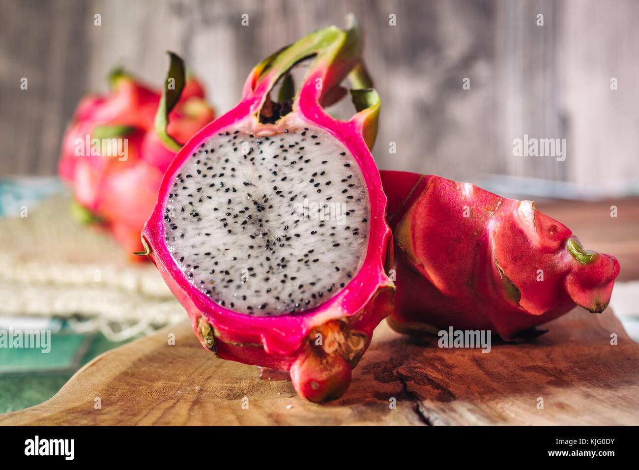 Delicious and colorful dragon fruit typical from asia Stock Photo - Alamy