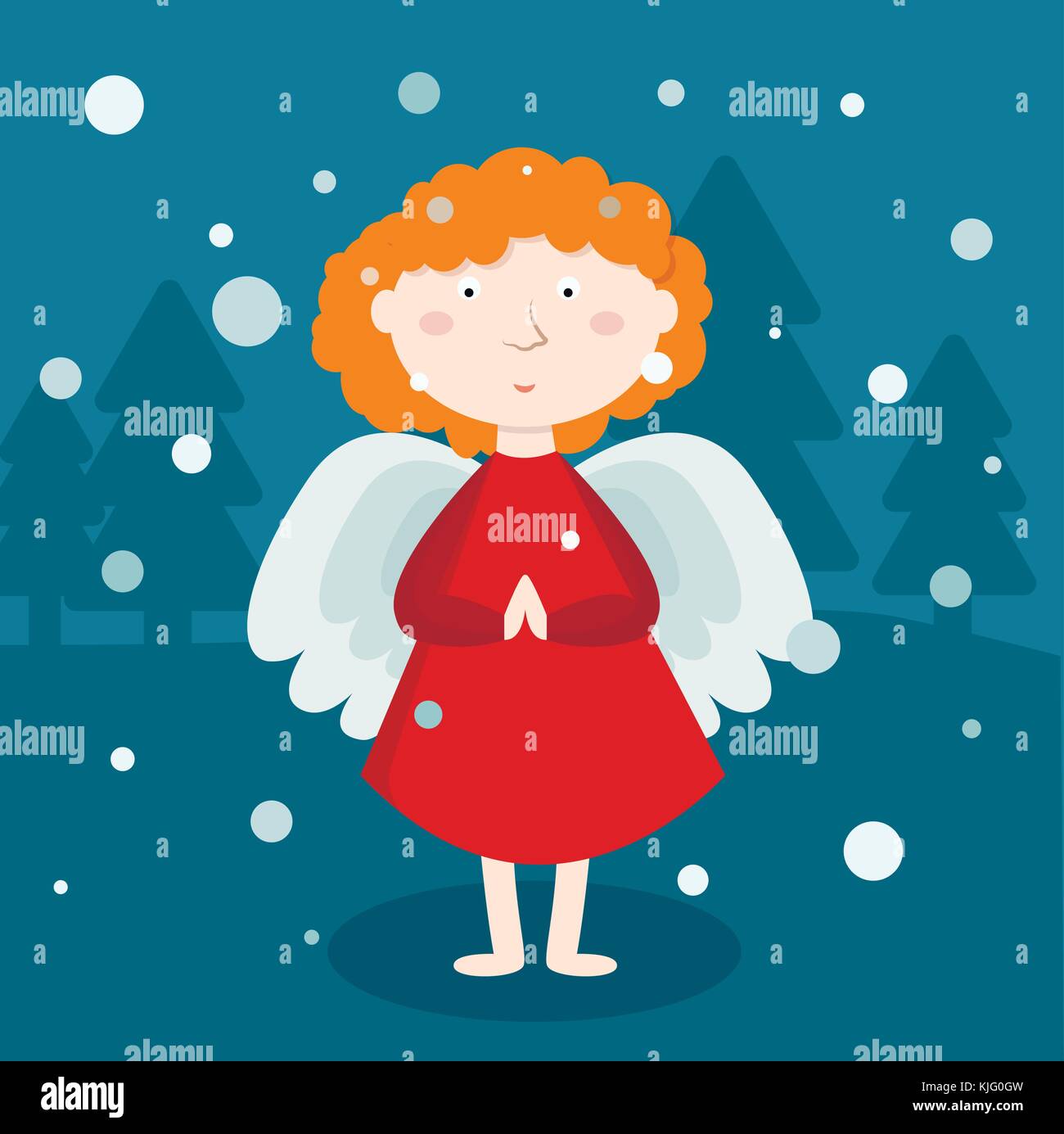 Christmas angel cartoon hi-res stock photography and images - Alamy
