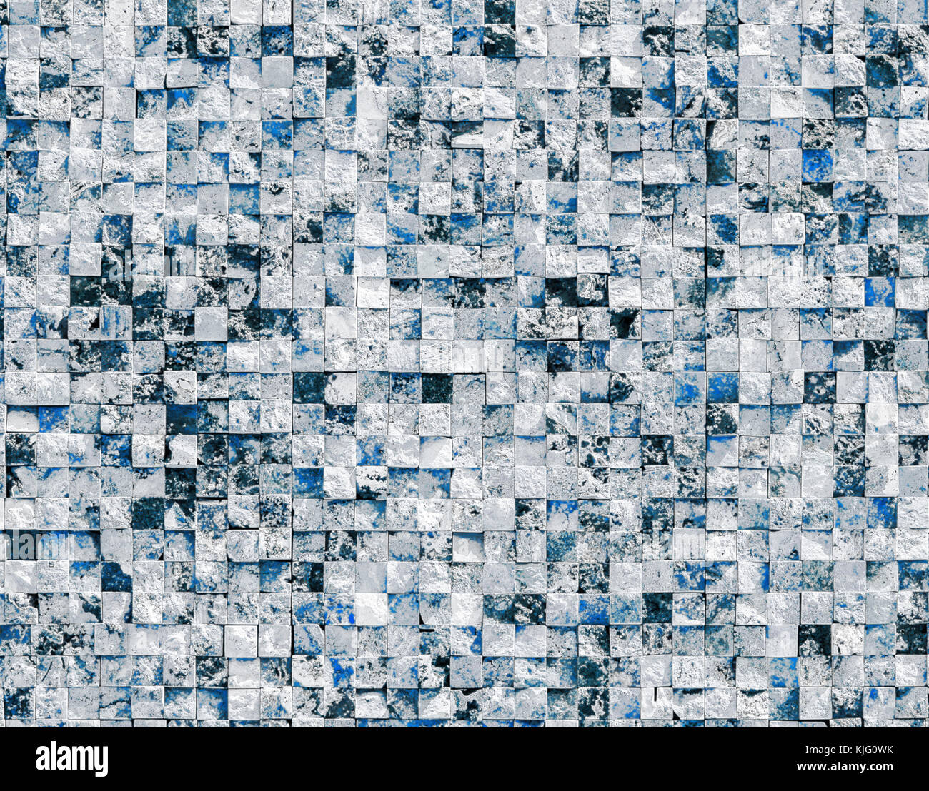 Elegant stone wall from small square parts Stock Photo - Alamy