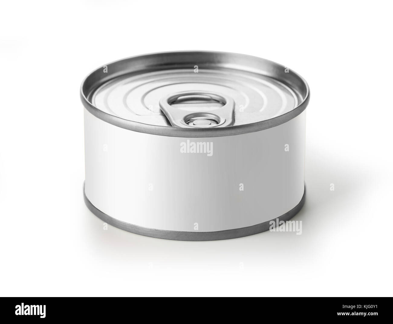 Tin Can with Copy Space Isolated on a White Background.with clipping ...