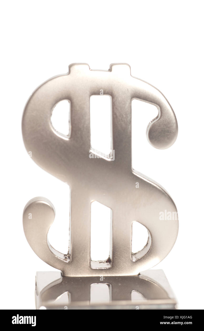 Dollar Sign on White Background Stock Photo - Alamy