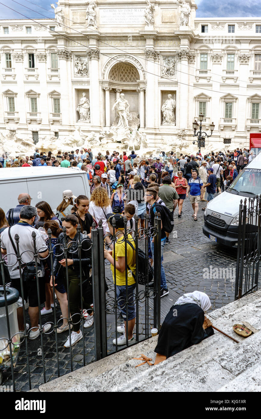 Rome, Lazio, Italy. May 22, 2017: View of Trevi Fountain "Fontana di ...