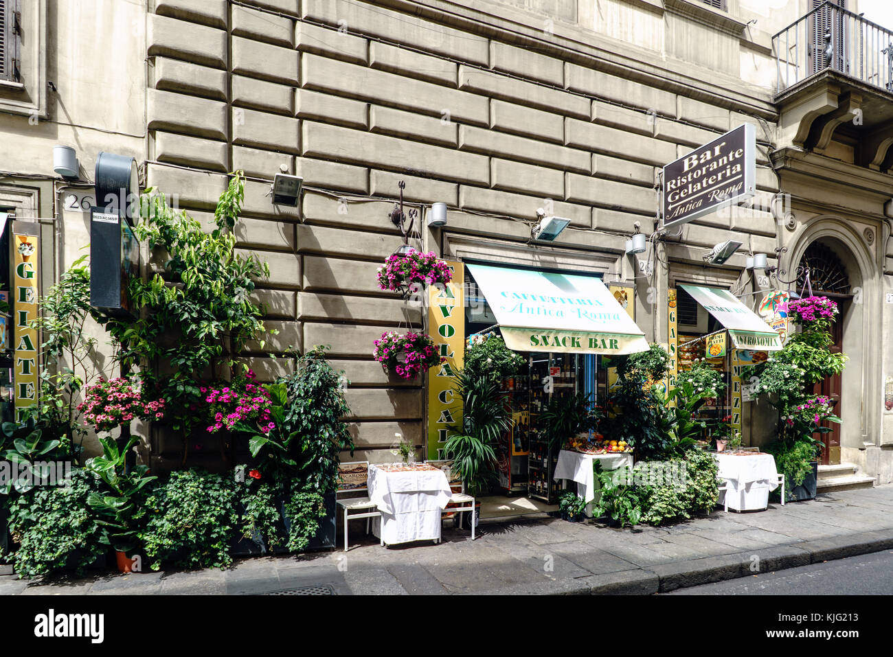 Rome, Lazio, Italy. May 22, 2017: Beautiful typical Roman cafe full of ...