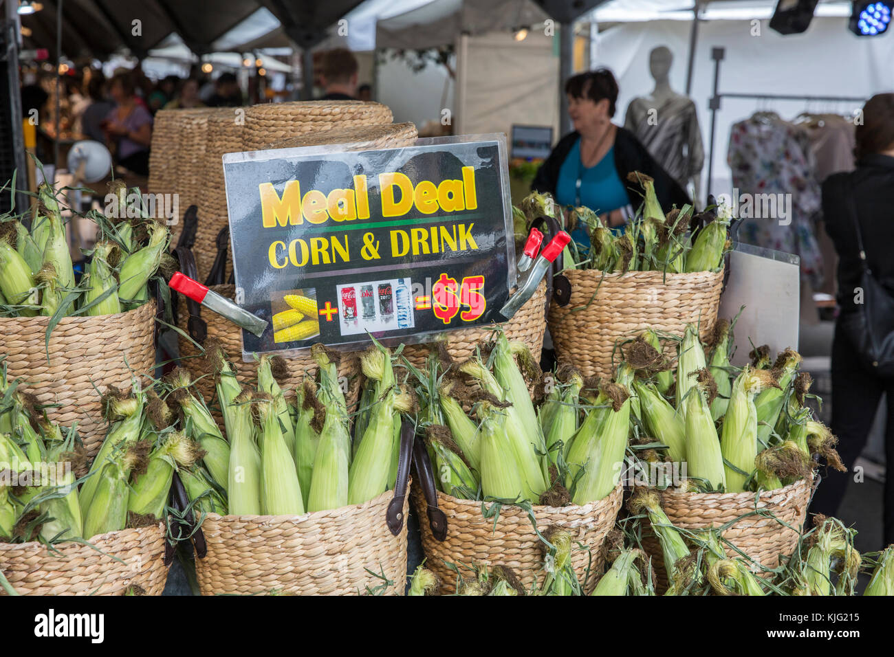 Food stalls selling corn on hi-res stock photography and images - Alamy