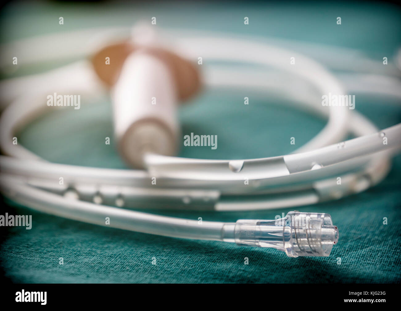 Detail of rubbers of a drip irrigation equipment in hospital operations ...
